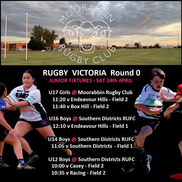 Saturday 24th April - Junior Rugby - Round Zero – Moorabbin Rams